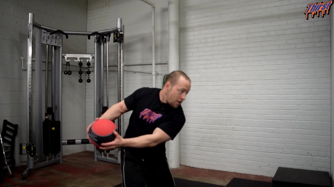 Rotational Med Ball Scoop Toss - THIRSTgym.com - YouTube