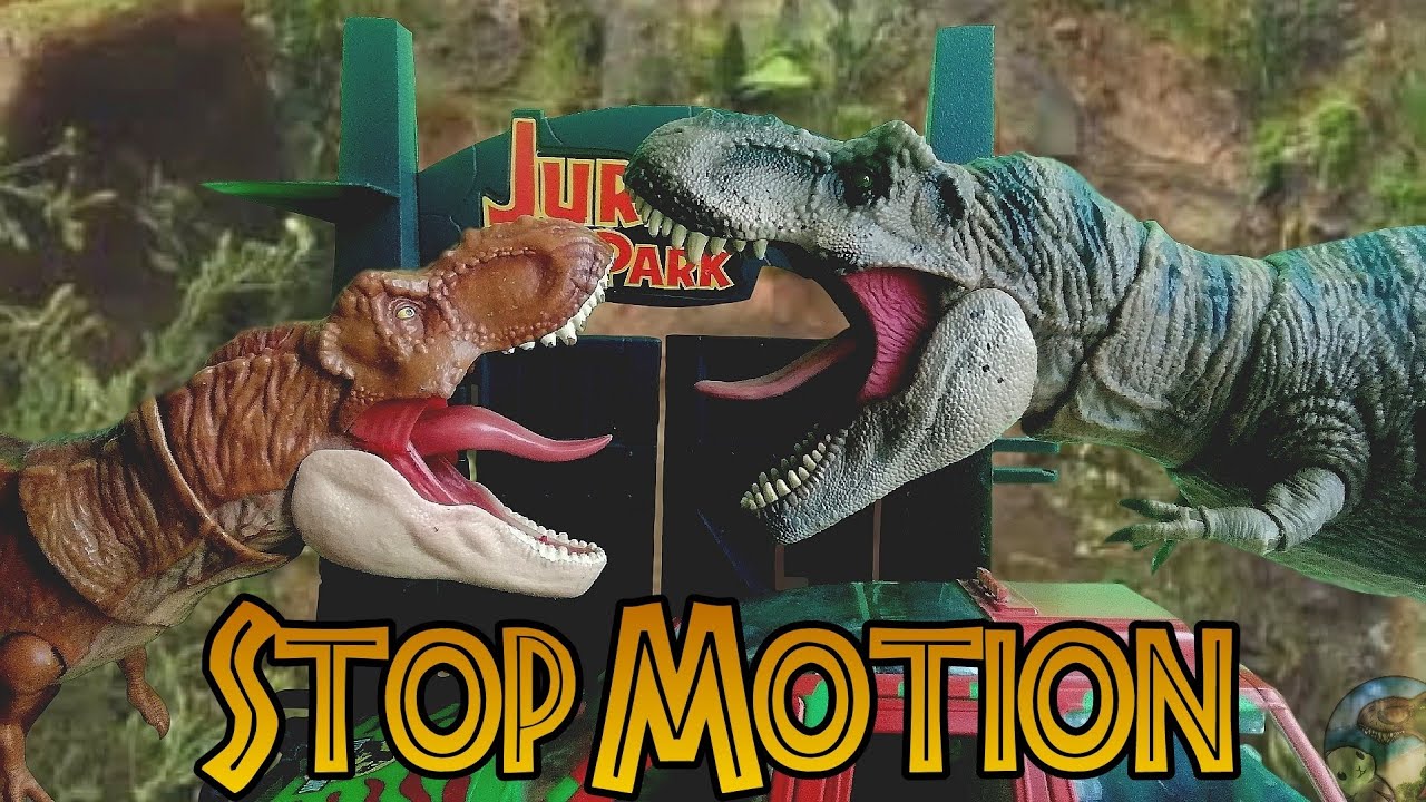 JURASSIC PARK Tyrannosaurus Rex | Stop Motion | Jurassic Park The ...