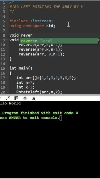 189 Leetcode Rotation Of An Sorted Arry By Kanirudh Song Music Takeoff Python Leetcode 8081