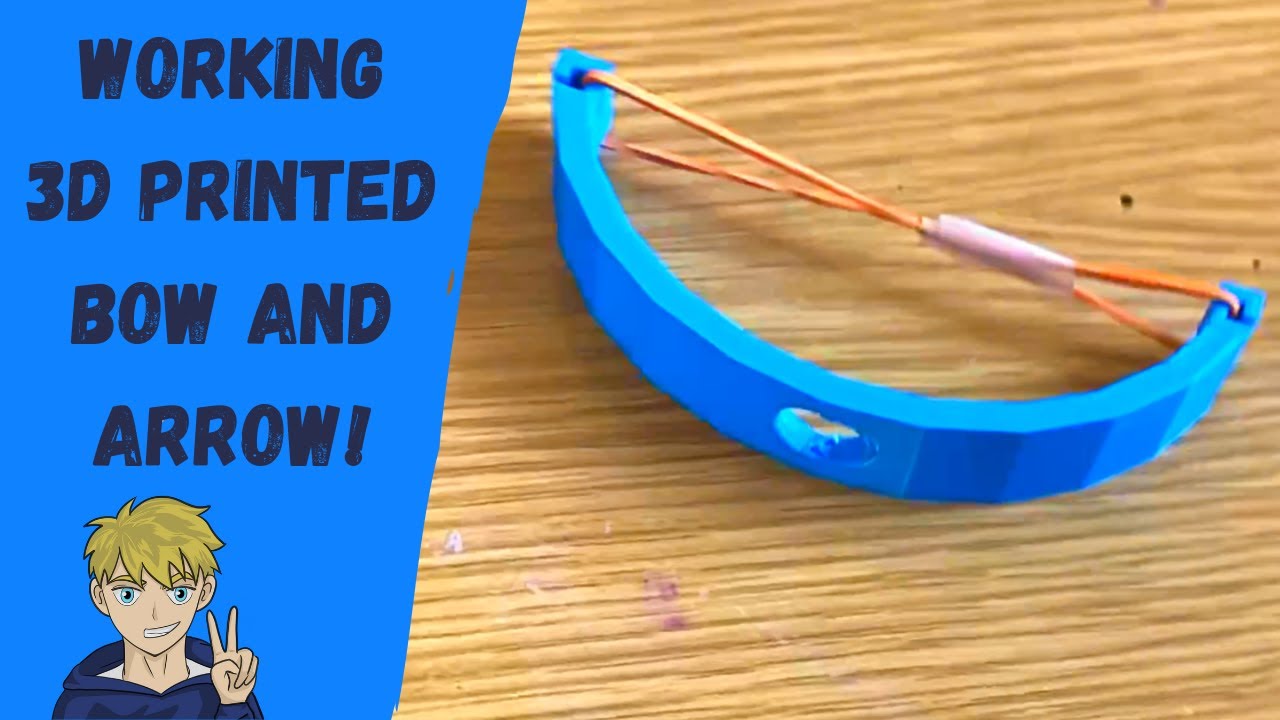 HOW TO MAKE A WORKING 3D PRINTED BOW AND ARROW! - YouTube