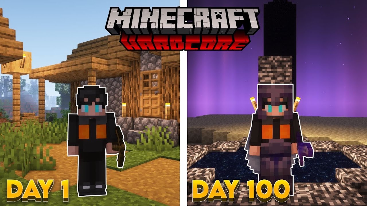I Survived 100 Days in Hardcore Minecraft - YouTube