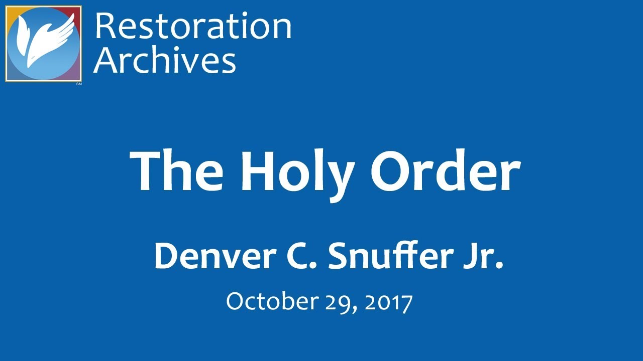 The Holy Order, by Denver Snuffer - YouTube
