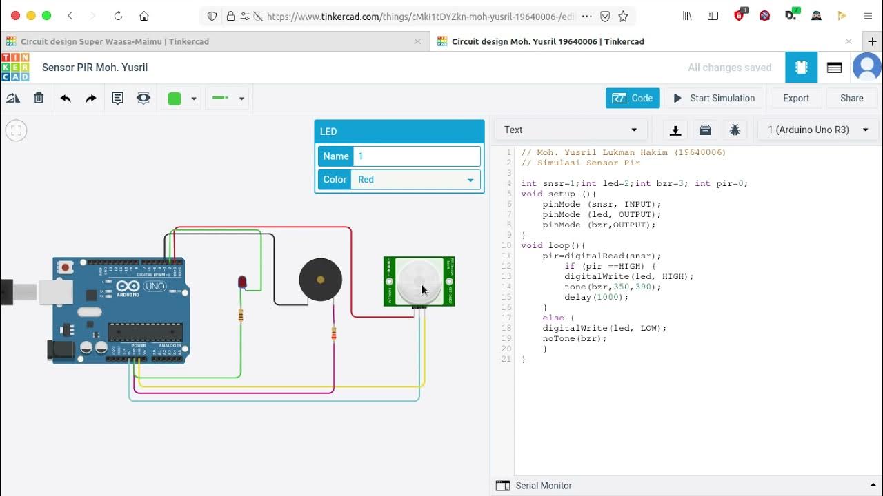 Simulasi Sensor Suhu dan Sensor PIR dengan Tinkercad - Moh. Yusril ...