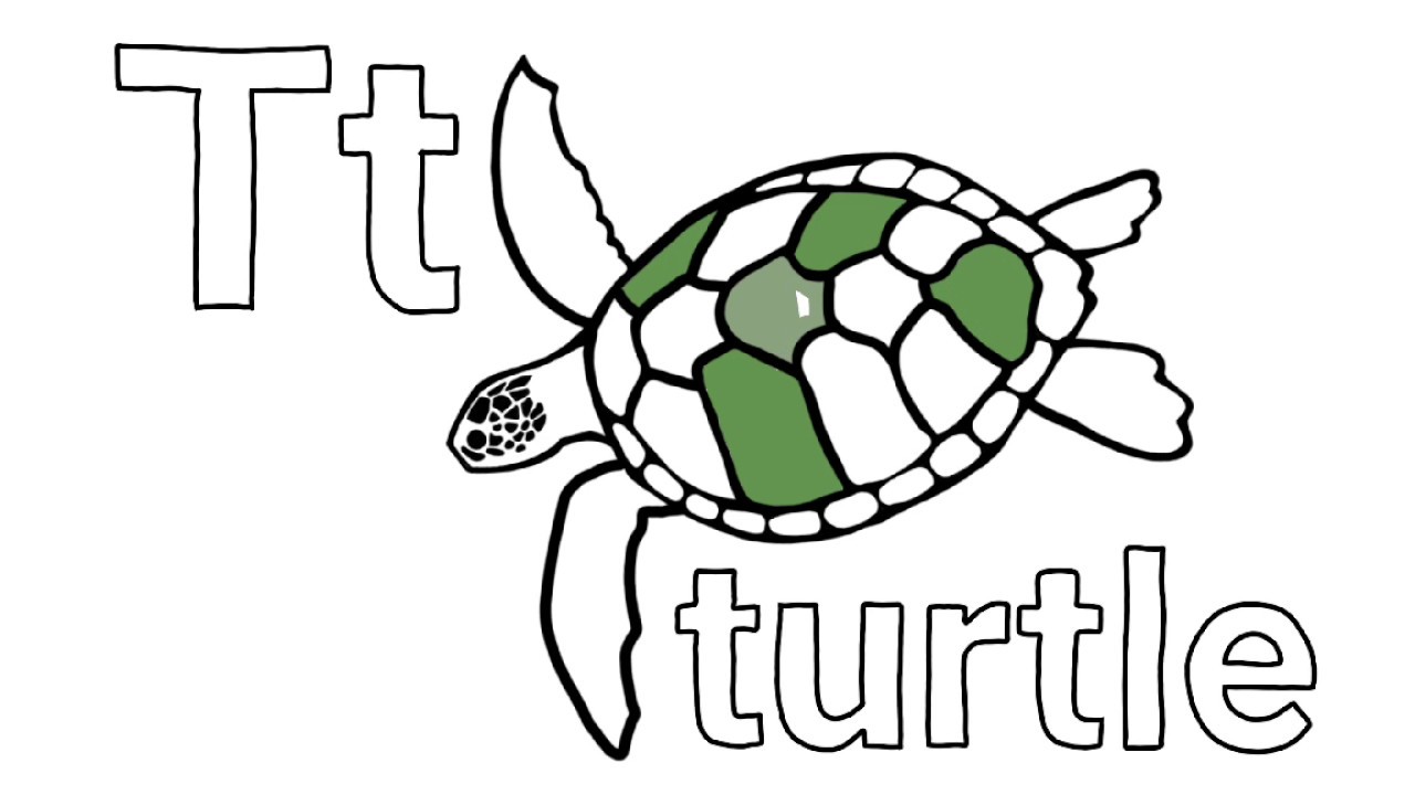 Coloring Book Video | Letter Recognition Coloring Pages | T is for ...