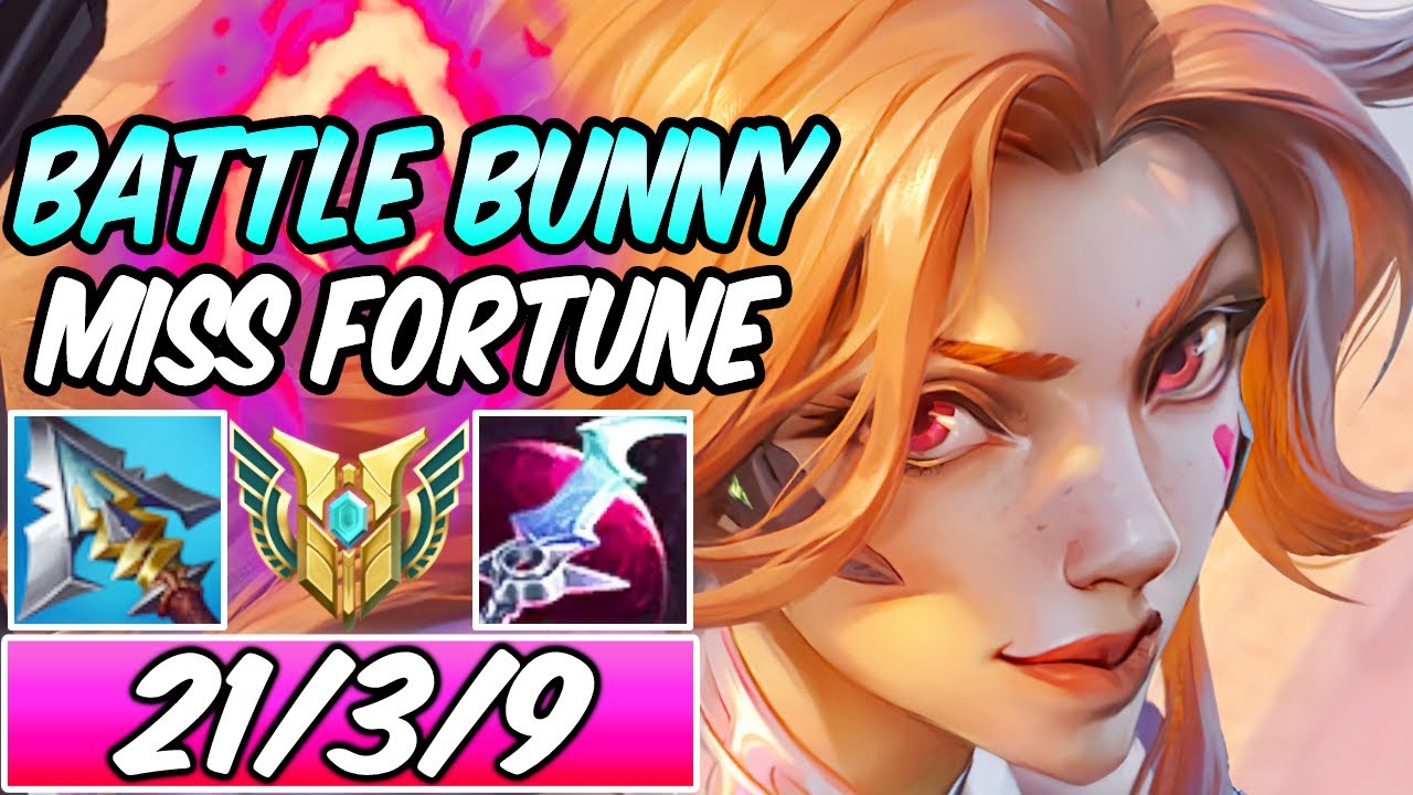 S+ BATTLE BUNNY MISS FORTUNE ADC FULL LETHALITY DARK HARVEST | New ...