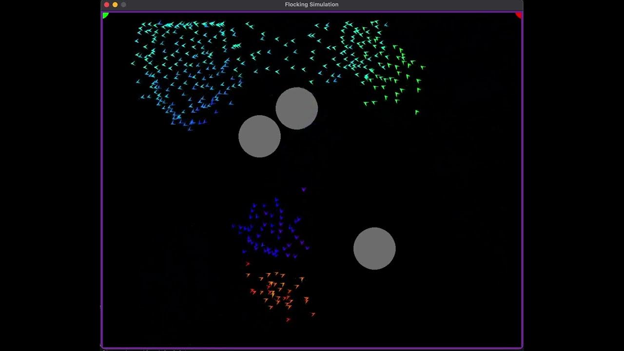 Flocking Simulation - Now in COLOR!! :) - YouTube