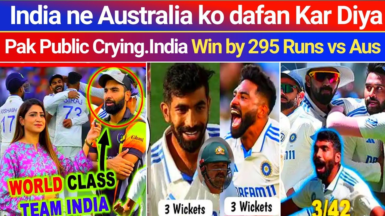 Pak Public Crying India Beat Australia In 1st Test | Ind Vs Aus 1st ...