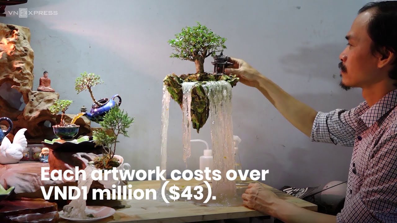 Hanoi artist transforms bonsai trees into floating islands - YouTube