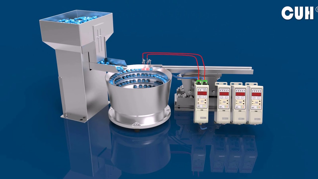 CUH feeder controller SDVS30 for different shaped parts sorting - YouTube