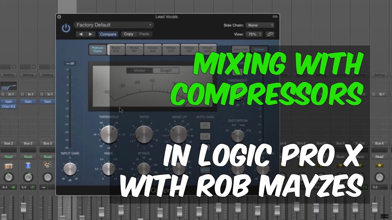 How to use stock compressors in Logic Pro X with Rob Mayzes - Warren ...