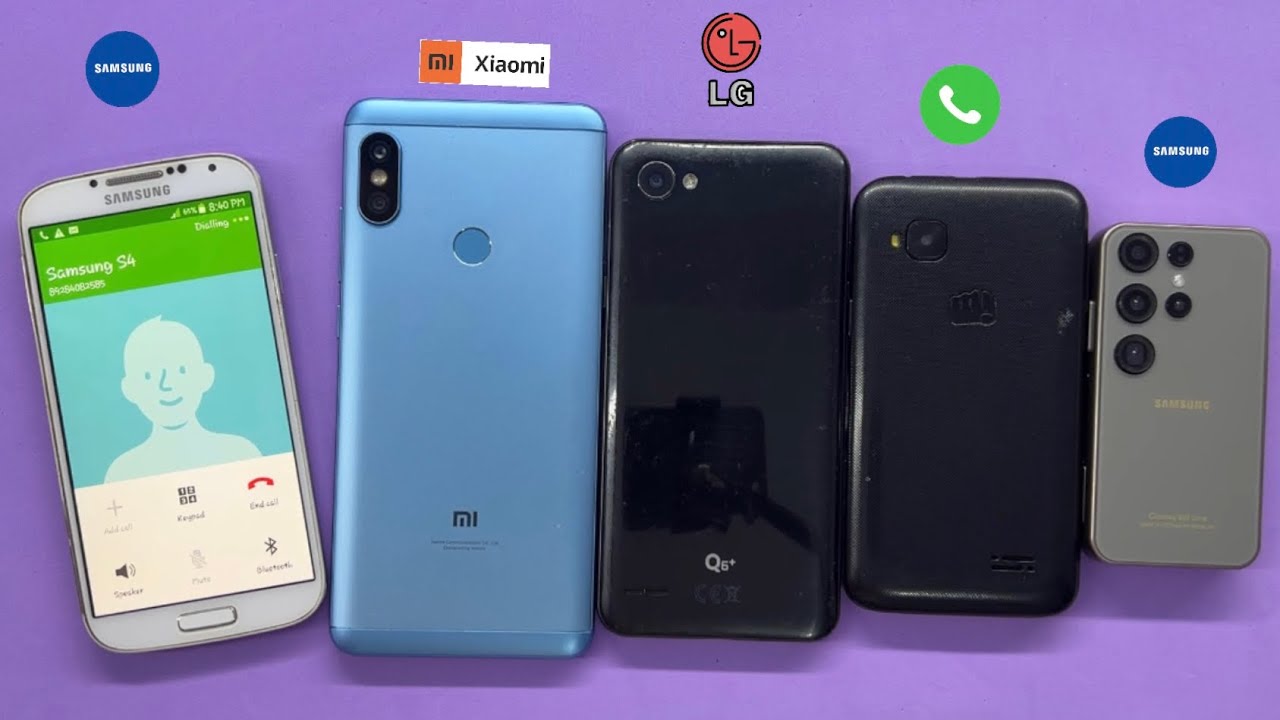 Samsung Galaxy S4 Calling Xiaomi Mi N5 + LG Q6 Plus + MicroMax S300 ...