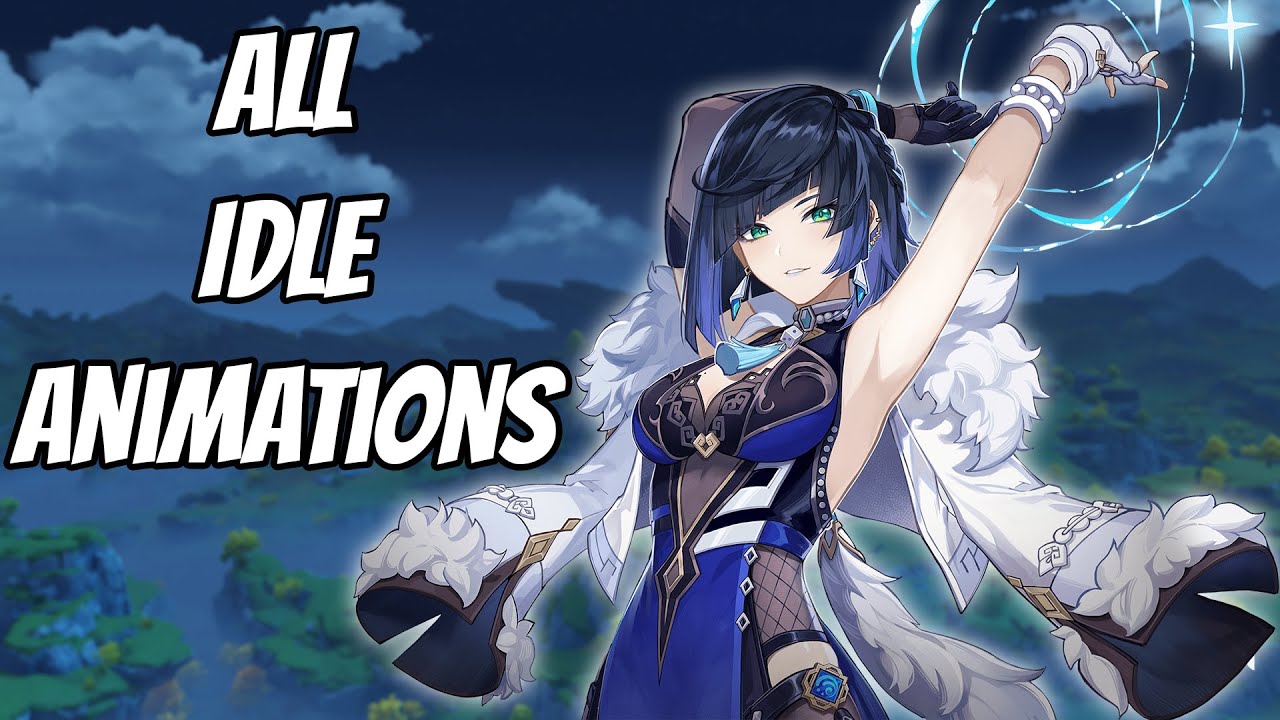 All Yelan Idle Animations Genshin Impact - YouTube
