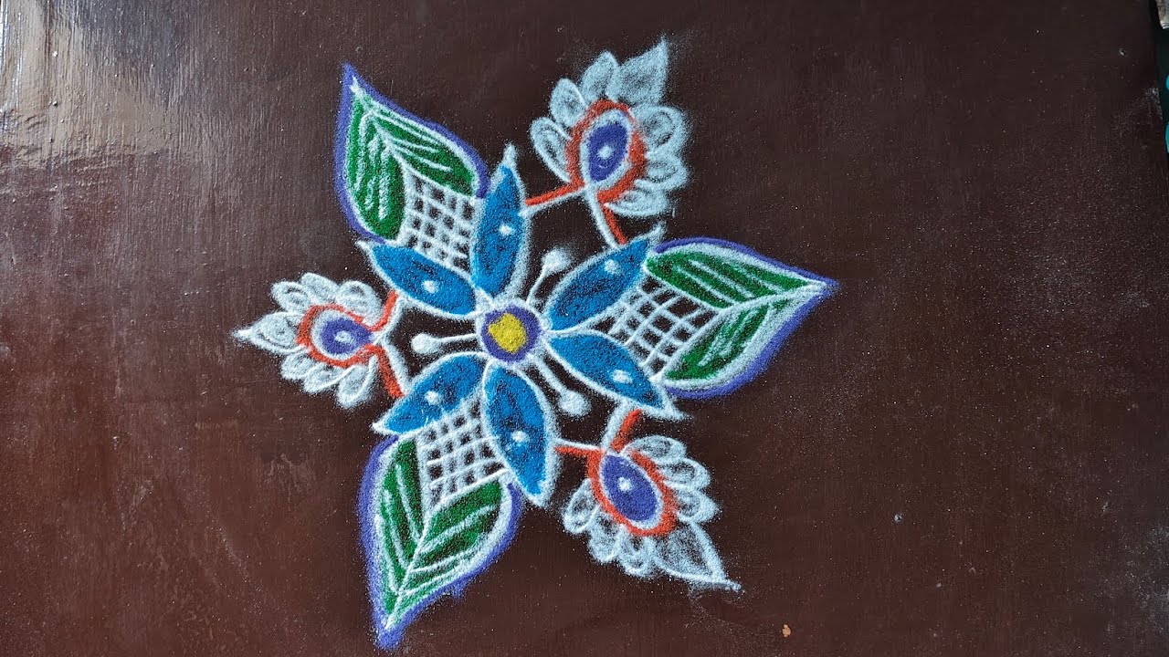 morning rangoli design #rangoli - YouTube