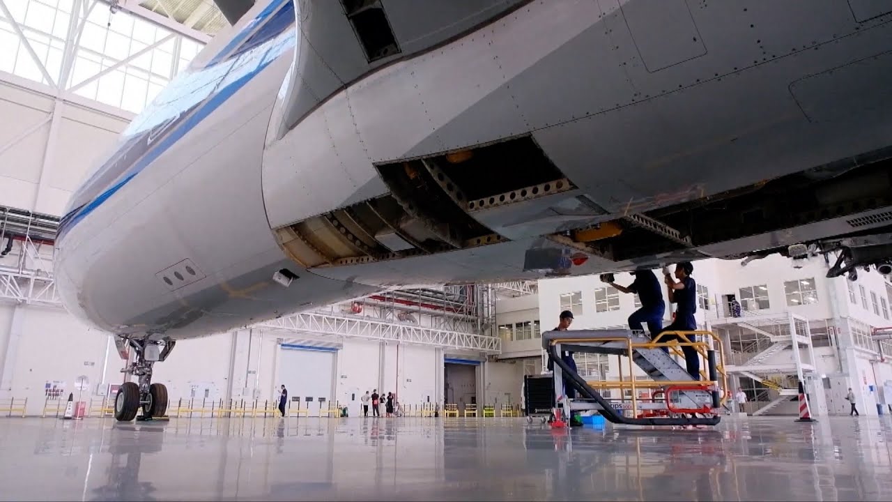 China's first aircraft recycling project kicks off in Sichuan - YouTube