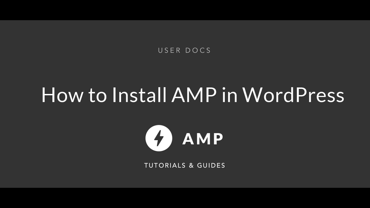 How to Install AMP in WordPress - YouTube