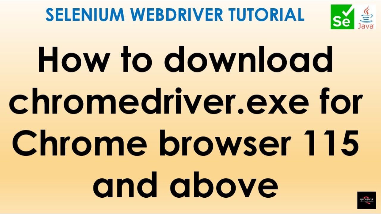 How To Download Chromedriver exe For Chrome Browser 115 And Above In how-to-download-chromedriver-exe-for-chrome-browser-115-and-above-in