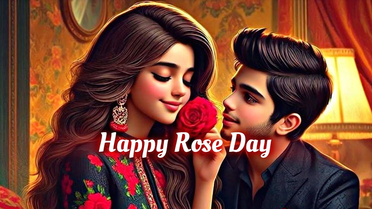 Couple cute Rose Day Status🌹🥰• rose day love status • 7 February Rose ...