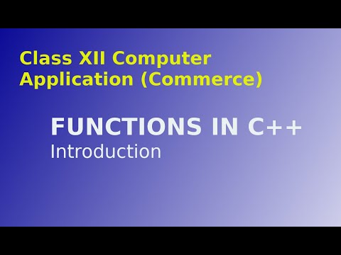 Functions in C++ | Class XII Computer Application | SSHSS Moorkanad - YouTube