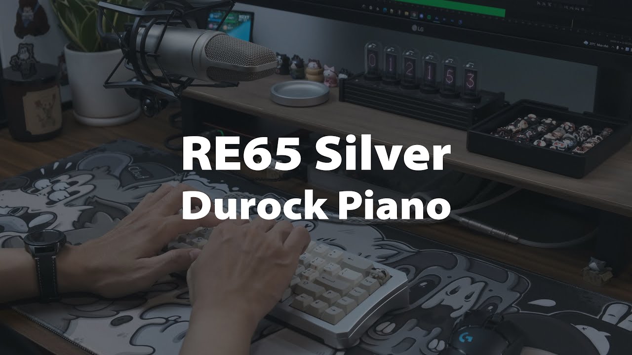 RE65 Silver by Nuxros | Durock Piano | CRP Greek | Typing ASMR - YouTube