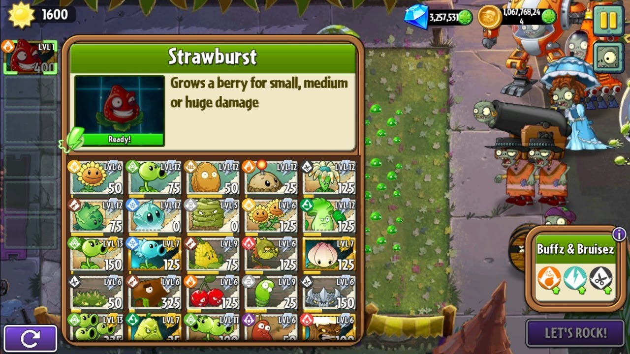 PvZ2, Plants vs Zombies 2 Battlez week 55, Strawburst, test new map. TD ...
