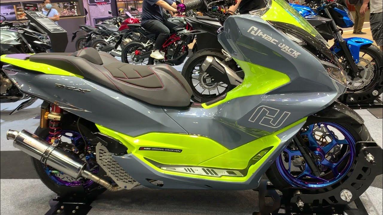 Honda PCX 160 Custom H2C By Honda Thailand at Bangkok Moto Show the Honda PCX160 Modified. - YouTube