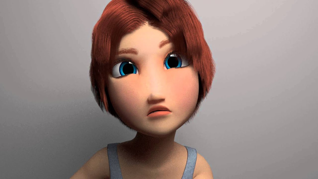 Disney style girl animation - YouTube