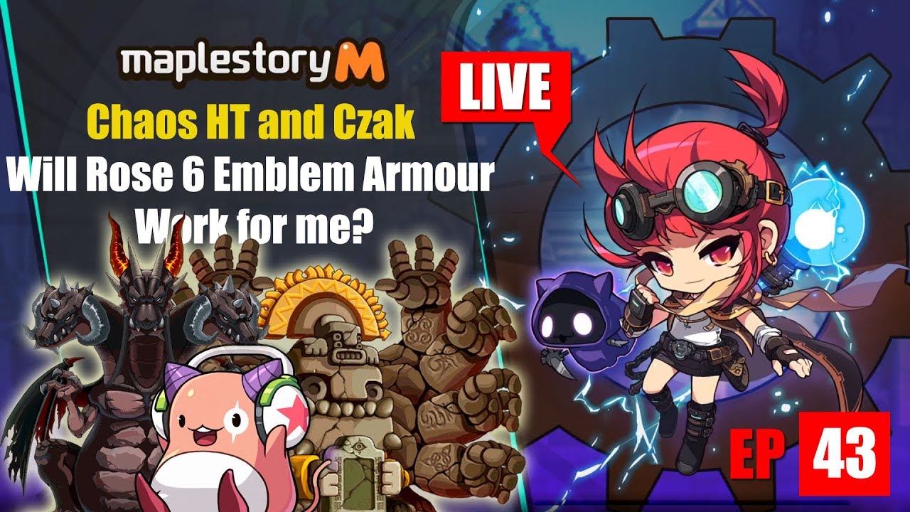 Maplestory m - Rose Event Armour Emblem and Chaos Run Livstream EP 43 ...