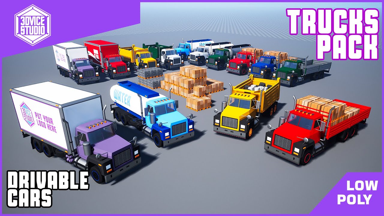 Drivable Cars Truck Pack - YouTube