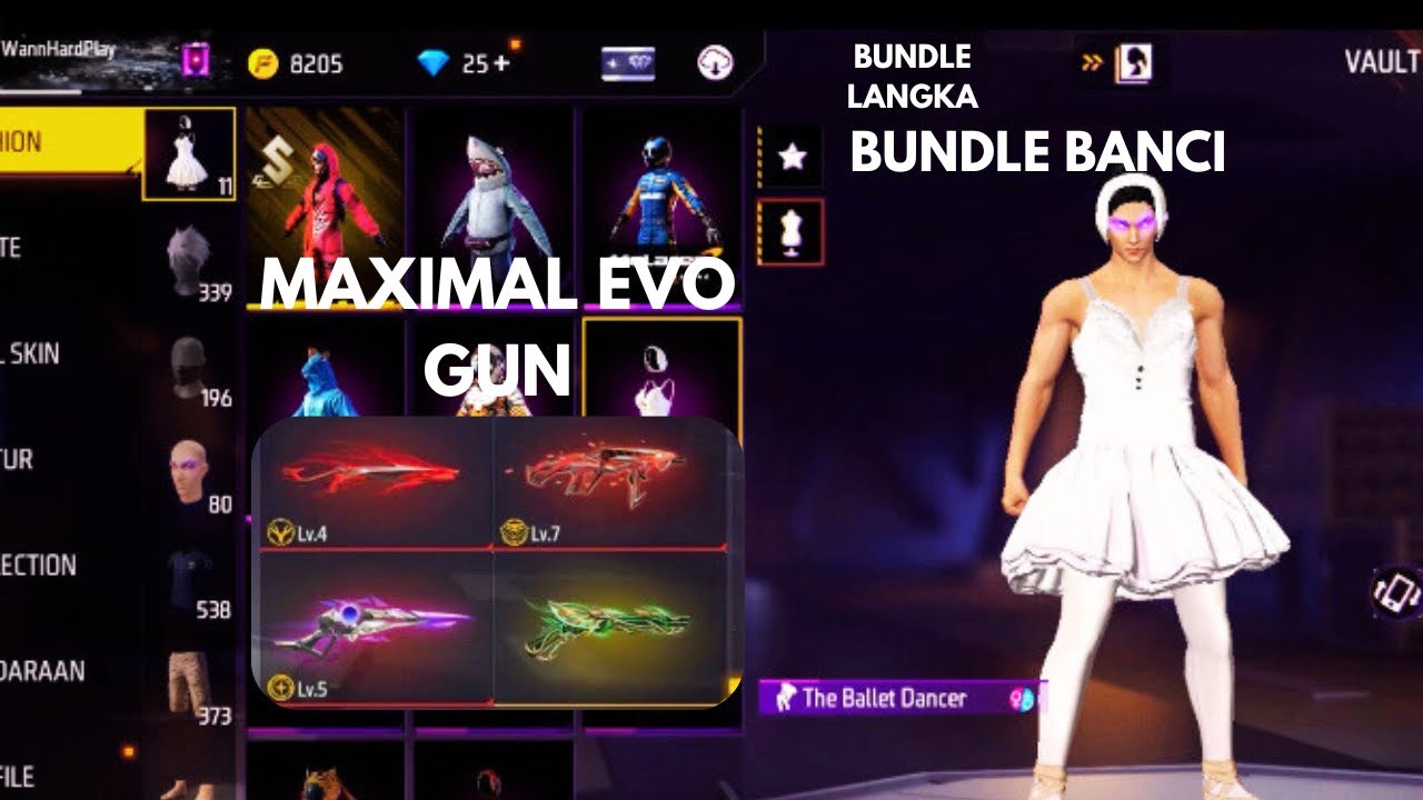 RASANYA BELI AKUN FREE FIRE LEBIH MAHAL BANYAK BUNDLE LANGKA NYAAA ...