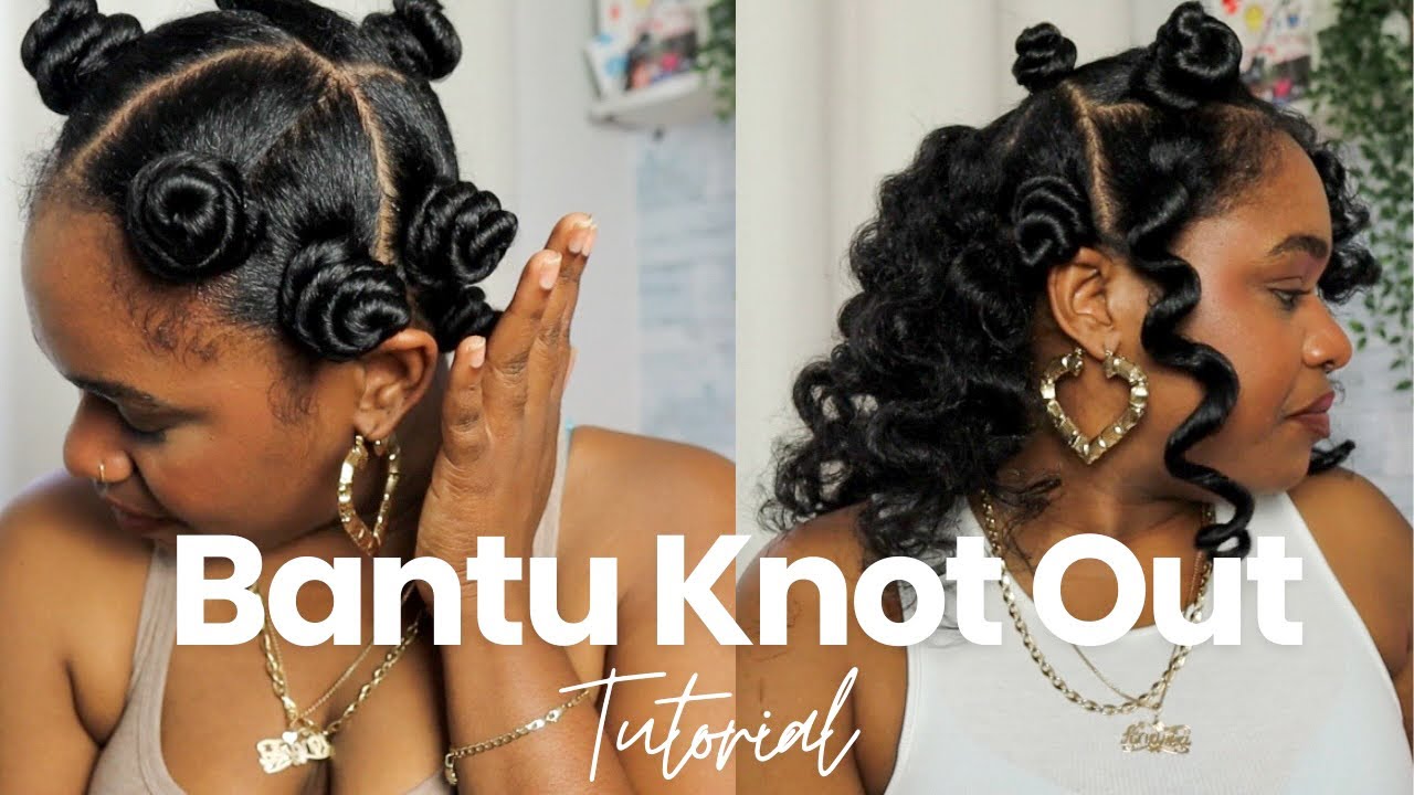 Easy Bantu Knot Out Tutorial | 3C/4A hair - YouTube