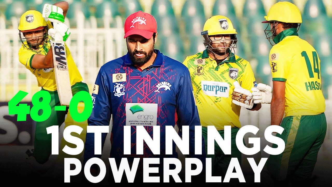 1st Innings Powerplay | Engro Dolphins vs Nurpur Lions | Match 8 ...
