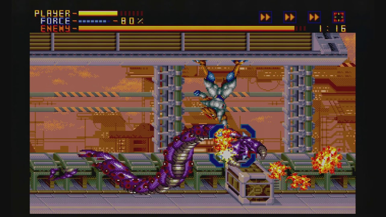 Alien Soldier Sega Genesis / Megadrive RGB Framemeister gameplay - YouTube