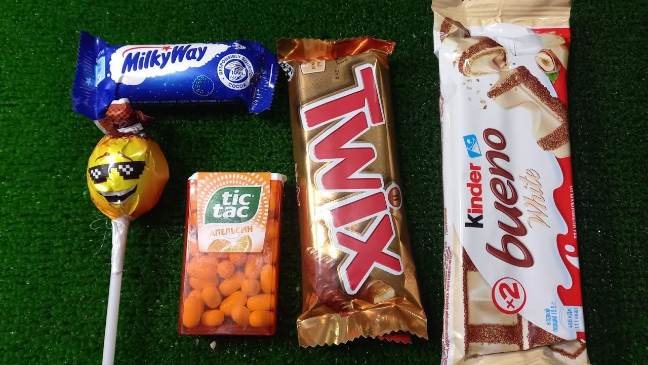 Candy Shop Milkway Lollipop Twix Tic Tak Kinder - YouTube