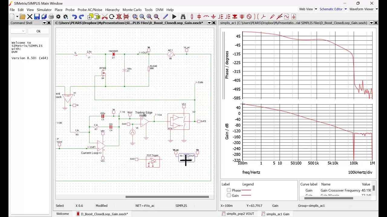 SIMPLIS: Introduction to AC Analysis (Part 2) - Boost Converter Loop ...