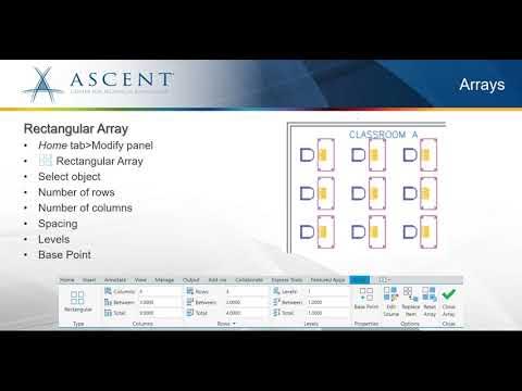 ASCENT Webcast Creating Arrays in AutoCAD - YouTube
