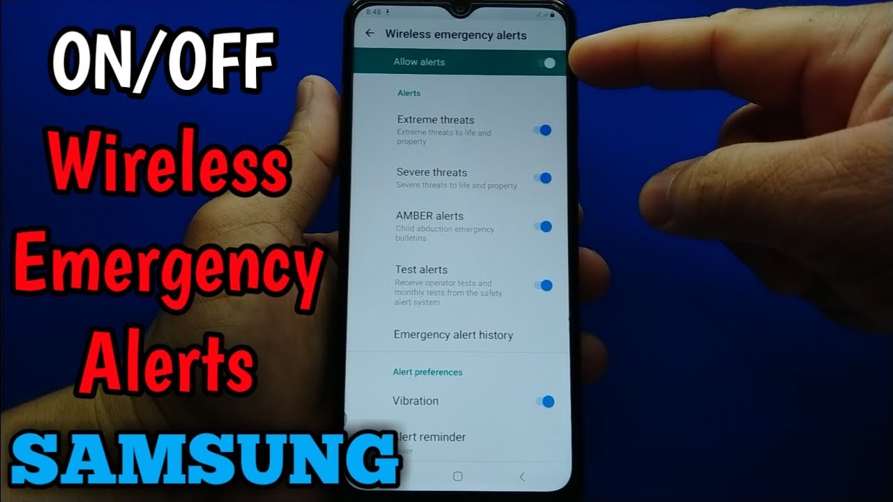 How to Turn ON or OFF Wireless Emergency Alerts in Samsung Galaxy A02 ...