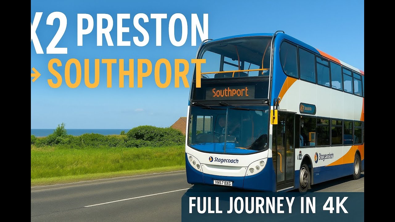 X2 Bus Preston to Southport | Scenic Coastline Bus Journey via Rufford ...