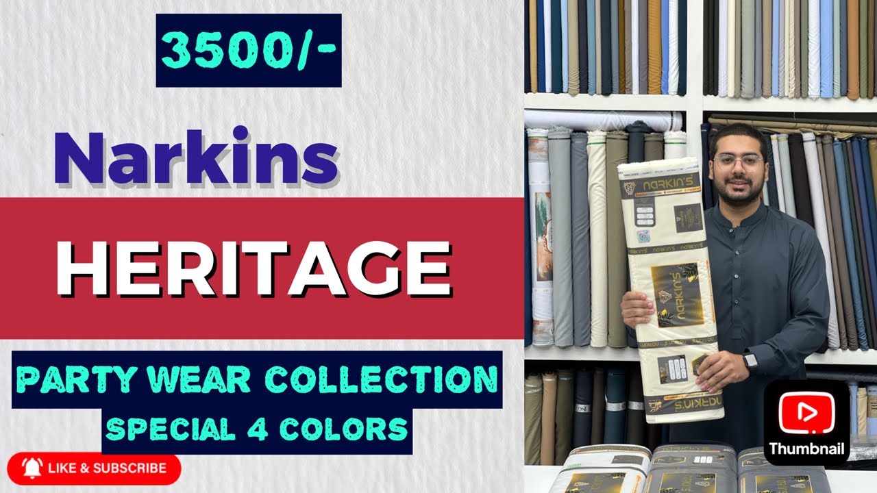 PARTY WEAR COLLECTION BY NARKINS | SPECIAL COLORS NARKINS HERITAGE SELF ...