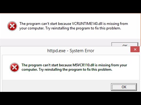 Fix VCRUNTIME140.dll , MSVCP140.dll is missing from your computer!
