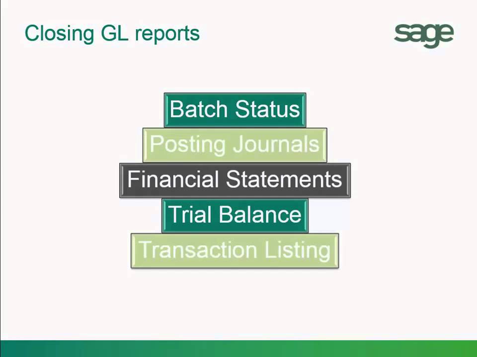 Sage 300 - How to Print Reports When Closing GL (formerly Accpac) - YouTube