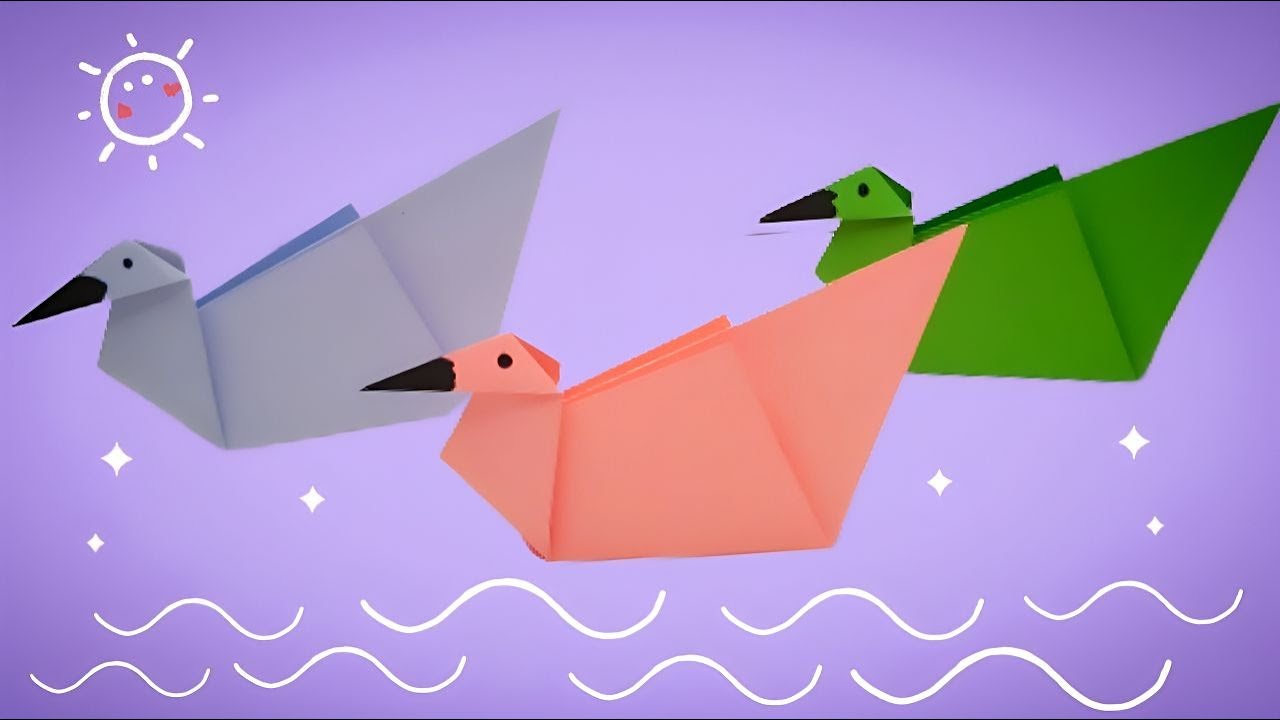 Origami paper duck | How to make a beautiful and easy paper duck - YouTube