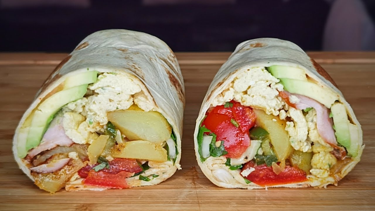 RECETTE BURRITO AUX OEUFS BROUILLES -- BREAKFAST BURRITO - YouTube