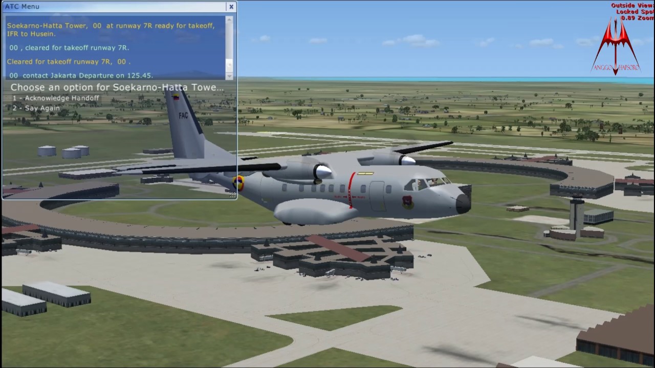 FLIGHT SIMULATOR X: CN 235 TAKE OFF AND LANDING (Jakarta-Bandung) - YouTube