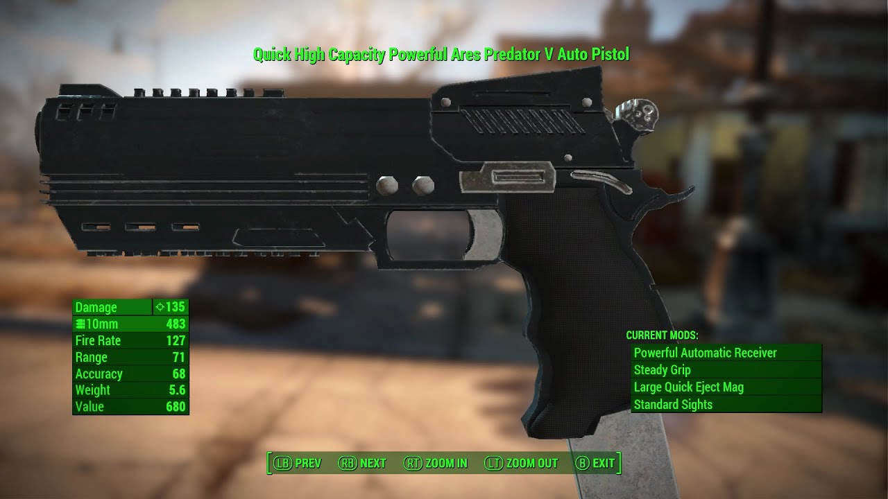 FALLOUT 4 MODS ARES PREDATOR V - YouTube