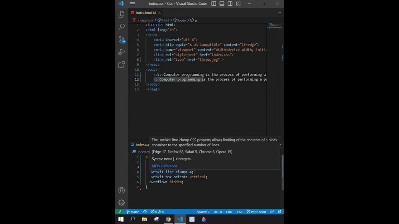 Multi Line Ellipsis In Css 3 Dots After 2 Lines Css Youtube
