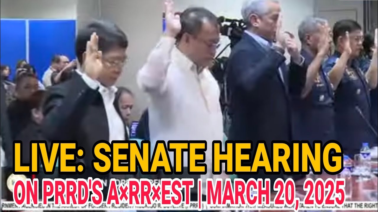 LIVE: SENATE HEARING ON PRRD'S A*RR*EST | MARCH 20, 2025.. - YouTube