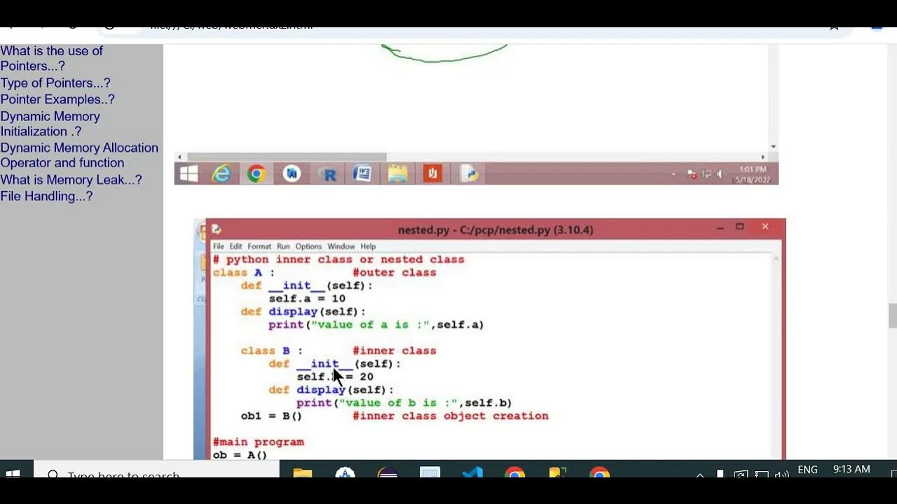 python nested class - YouTube