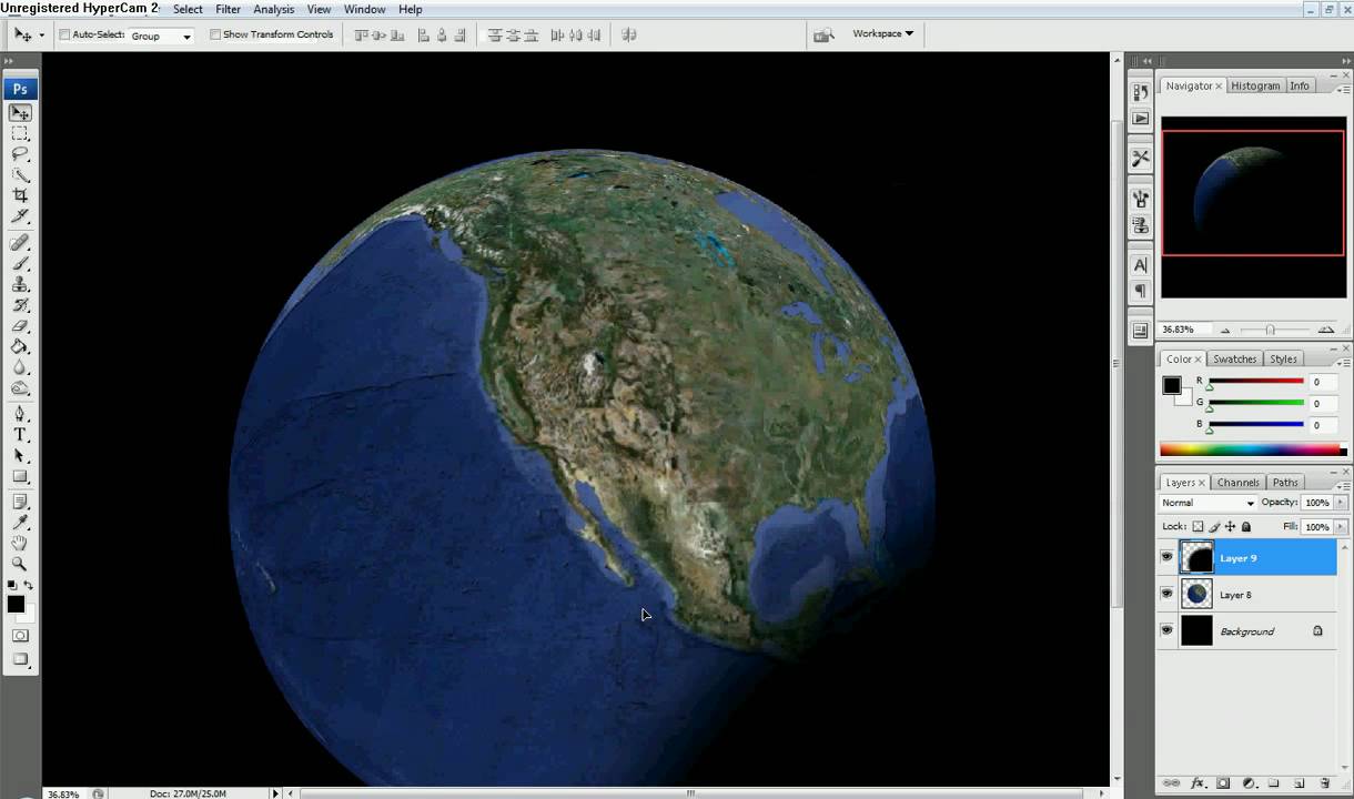 Photoshop Tutorial: Make Earth, you at the center! - YouTube