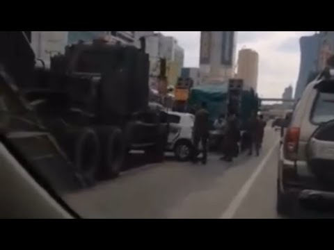 Military Convoy Crash Civilian Car | Not a Good Idea to test your Car ...