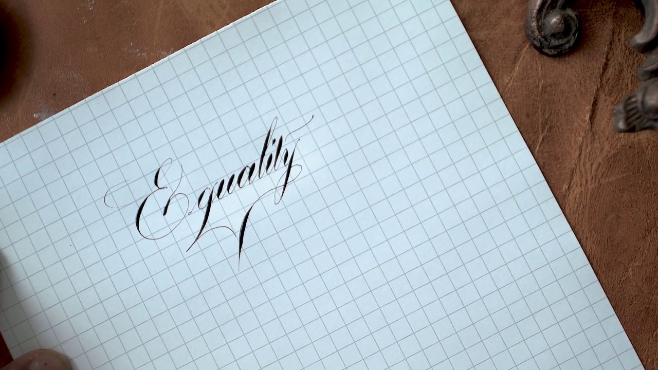 Calligraphy : Writing the word Equality - YouTube